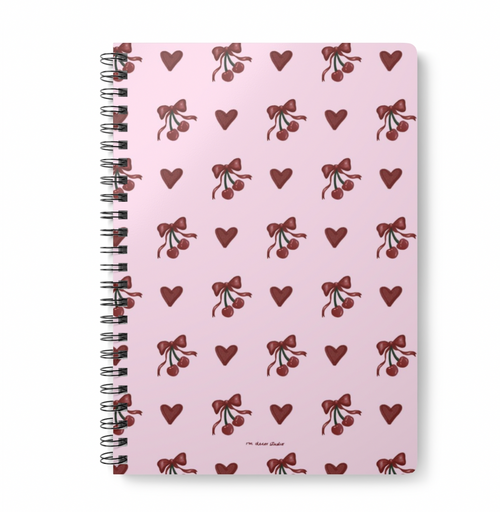 'Cherry Heart' A5 Notebook – rmdesignstudio
