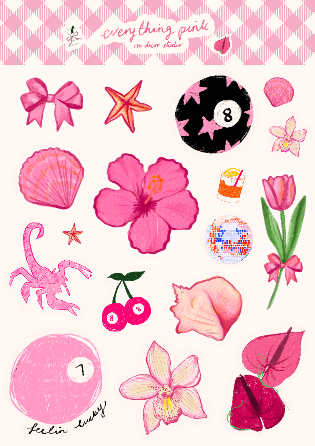 Pink Everything Sticker Pack – rmdesignstudio
