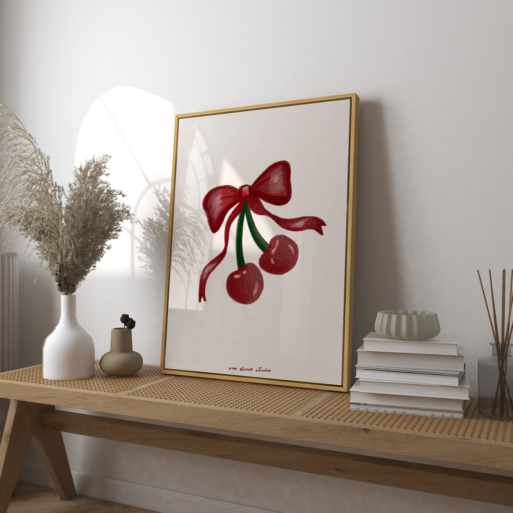 Cherries and Bow Print – rmdesignstudio